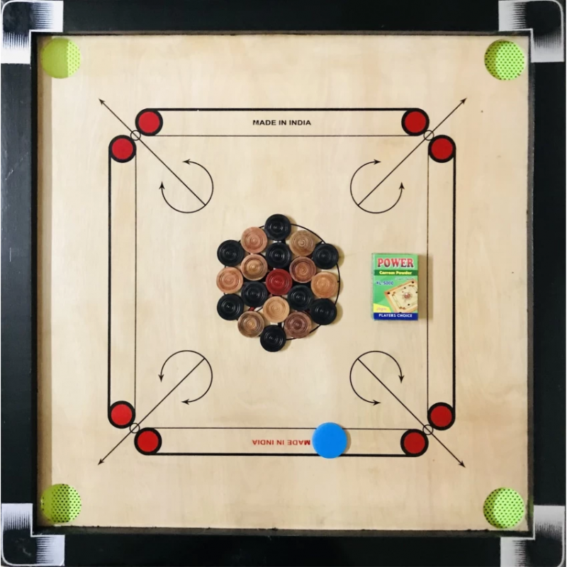 Carom Board (Inc Powder, Striker, Carom men)