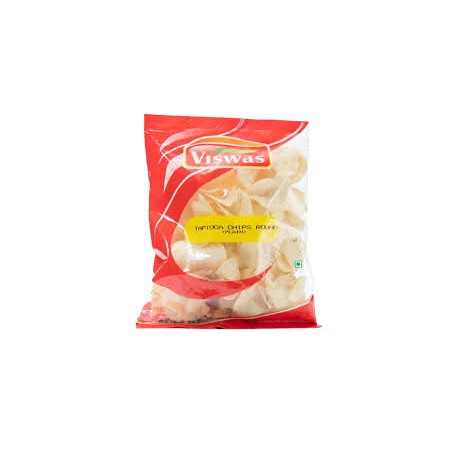Viswas Tapioca Chips Round Plain 200 gms