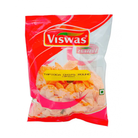 Viswas Tapioca Chips Round Spicy 200 gms